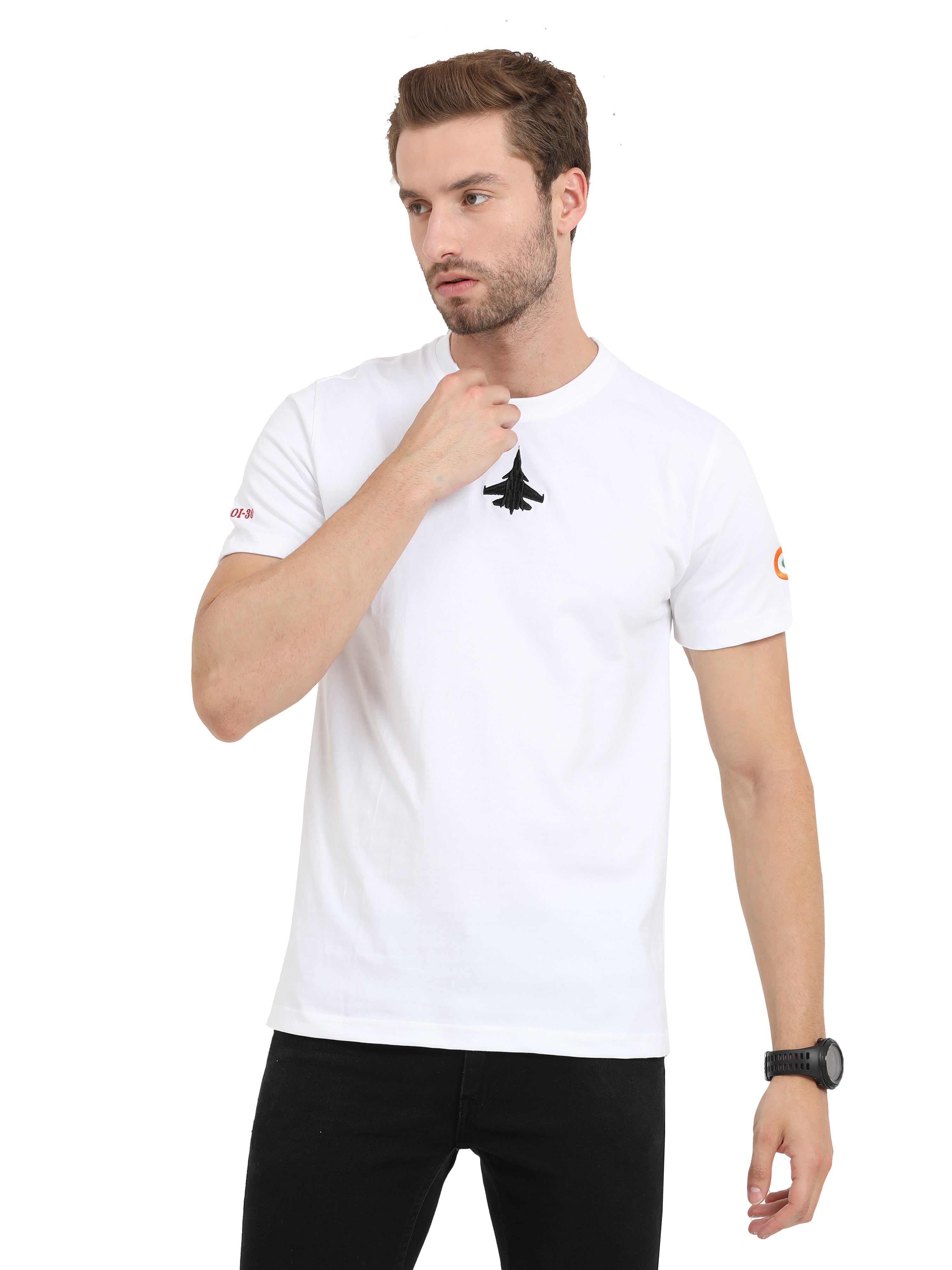 Buy Round Neck Sukhoi Fighter Jet T Shirts Online In India – MILITARY ...