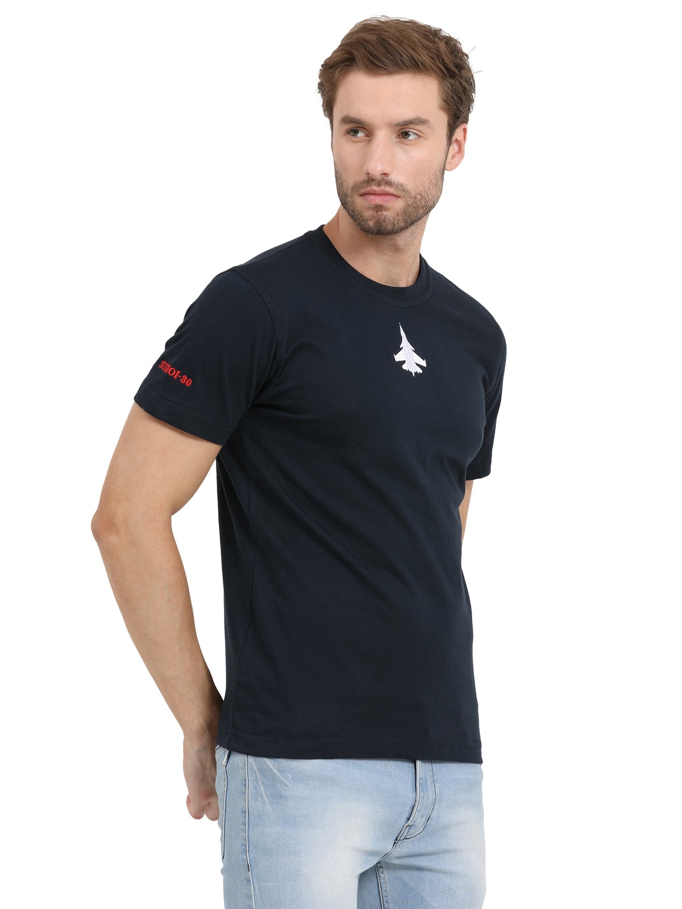 Buy Round Neck Sukhoi Fighter Jet T Shirts Online In India – MILITARY ...