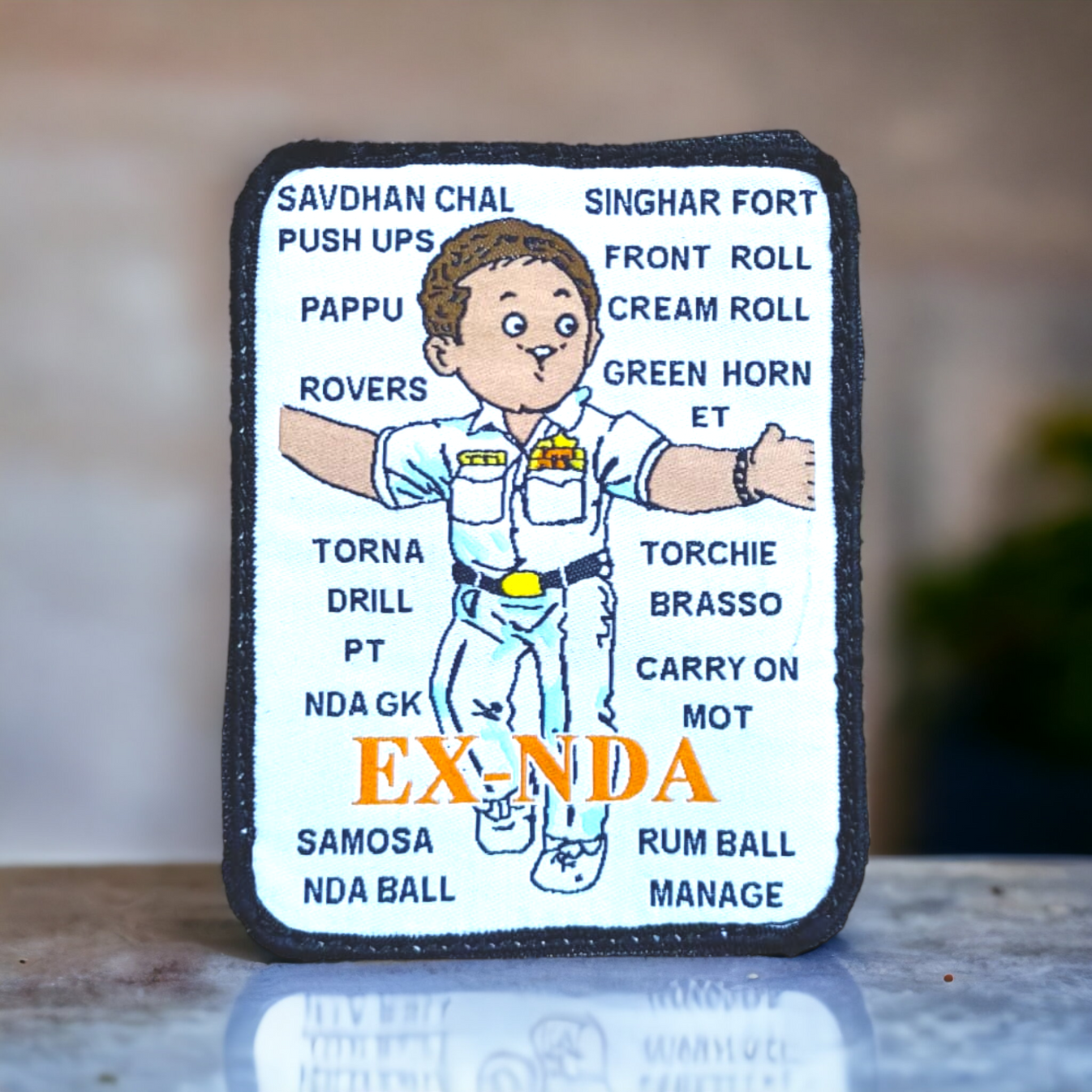 Shop Premium NDA Navy Leather Jacket Patches With Velcro – MILITARY ...