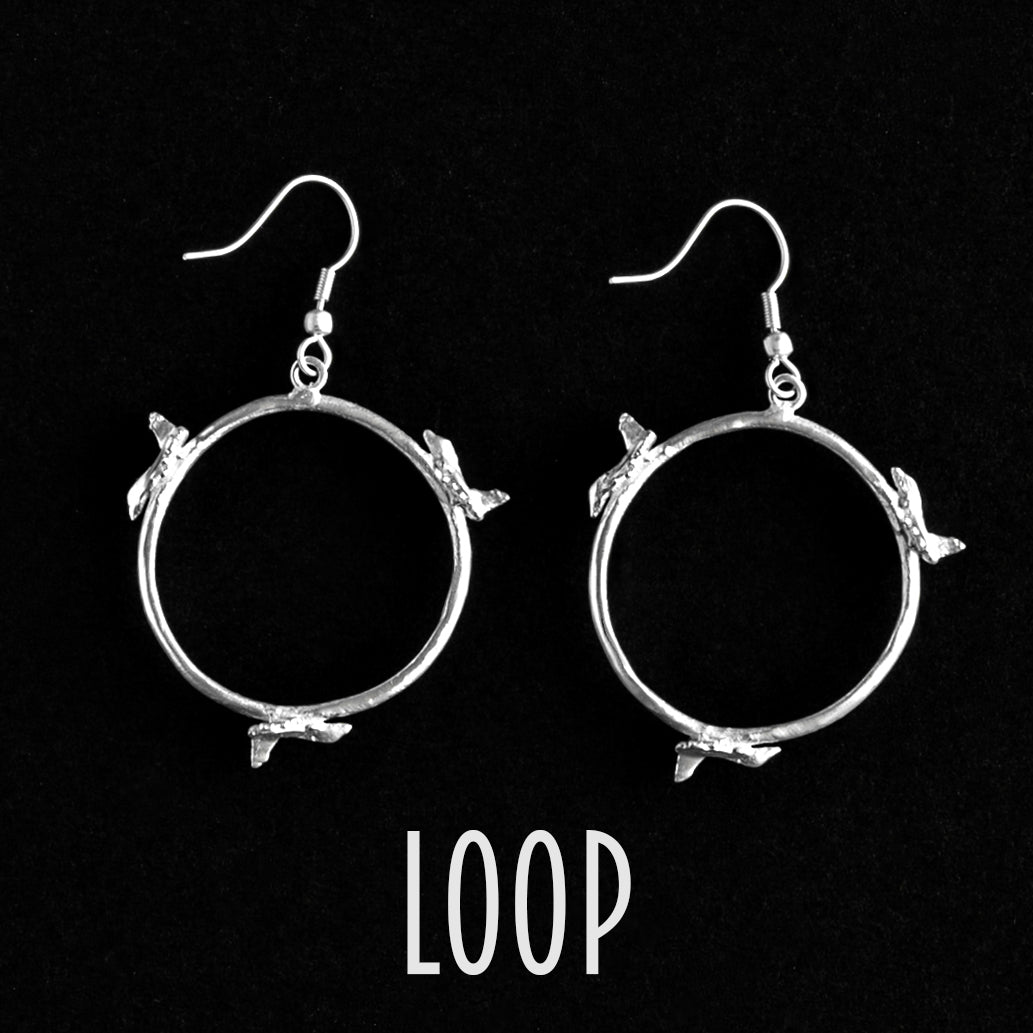 Shop Rafale Loop Hoops Earrings For Girl Artificial Online – MILITARY ...